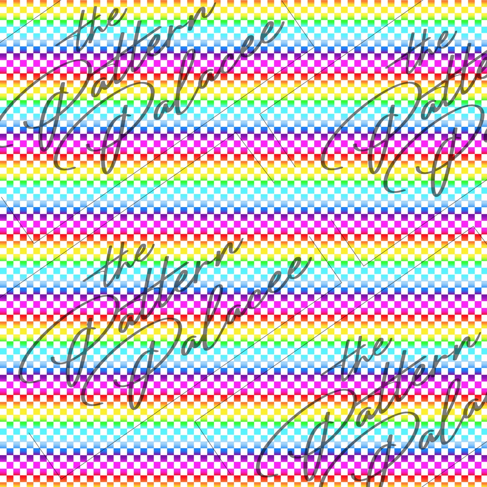 Rainbow Checkers / Seamless Pattern / Digital File / Digital - Etsy