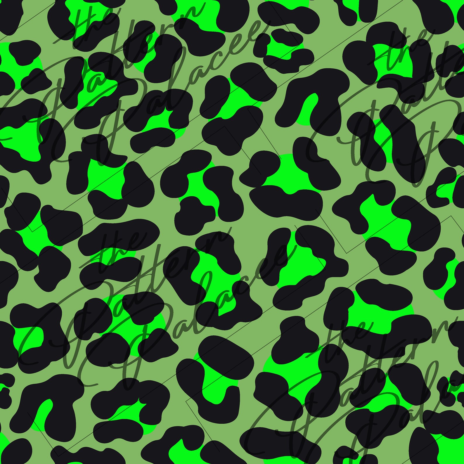 Green Cheetah / Seamless Pattern / Digital File / Digital Download ...