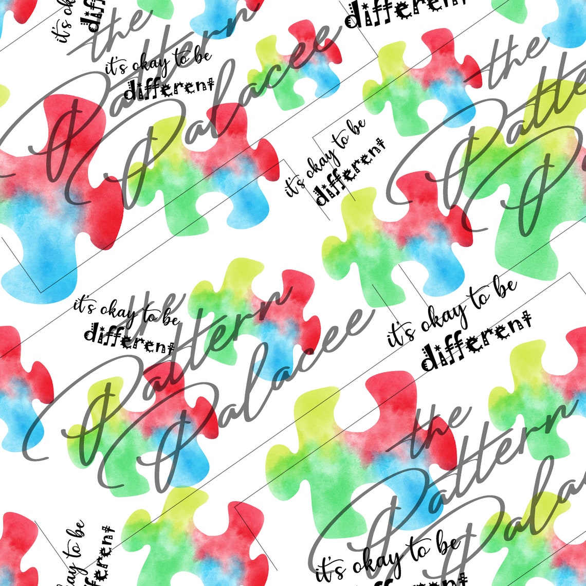 Autism Awareness Seamless Pattern / Autism Awareness / It's Okay to Be ...