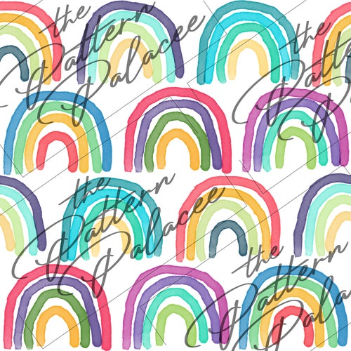Muted Rainbow Seamless File - Etsy