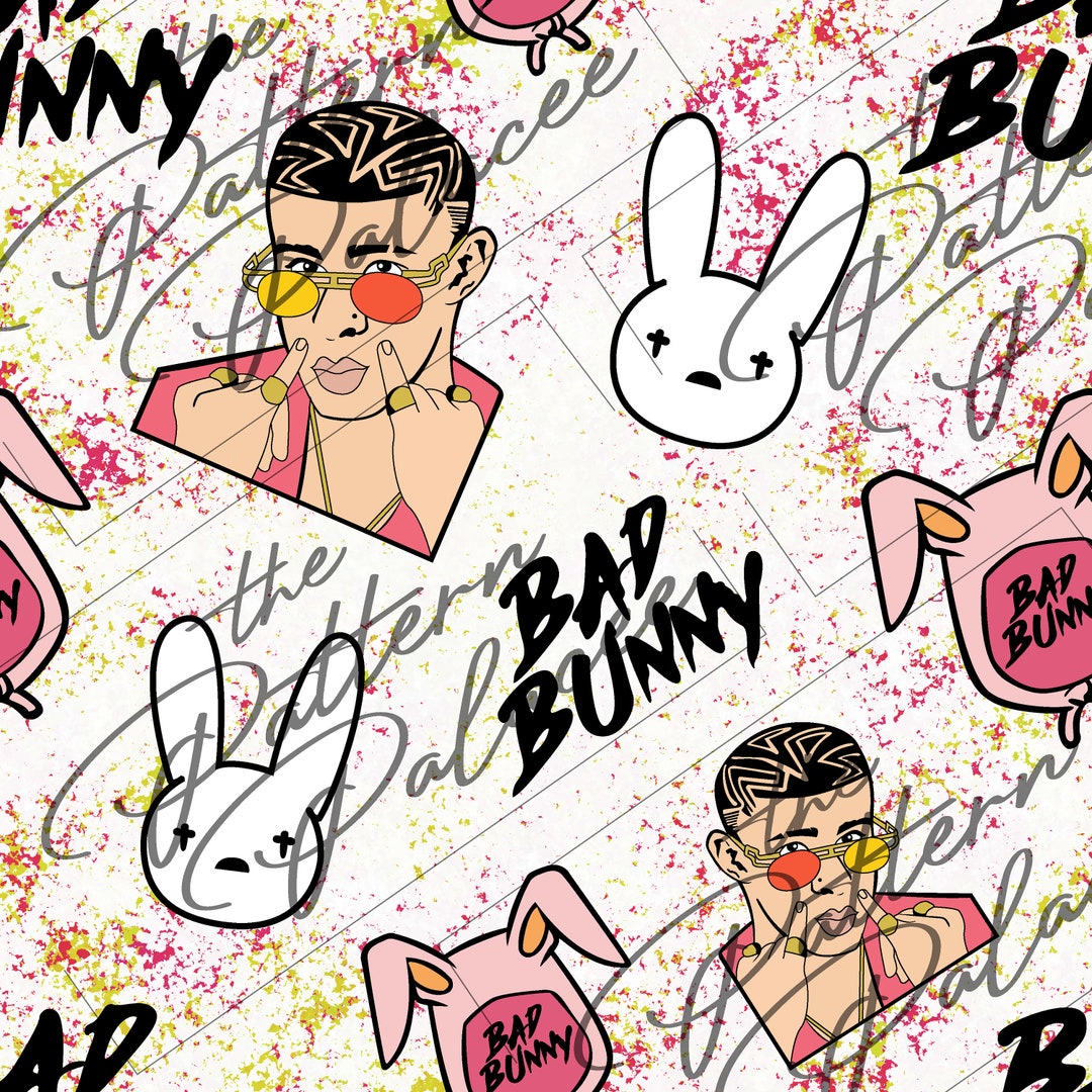 Bad Bunny / Digital File / Seamless Pattern / Rapper Pattern / Digital ...
