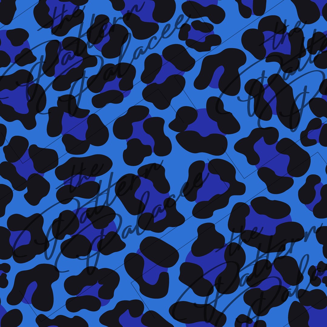 Blue Cheetah / Seamless Pattern / Digital File / JPEG / Cheetah Pattern ...