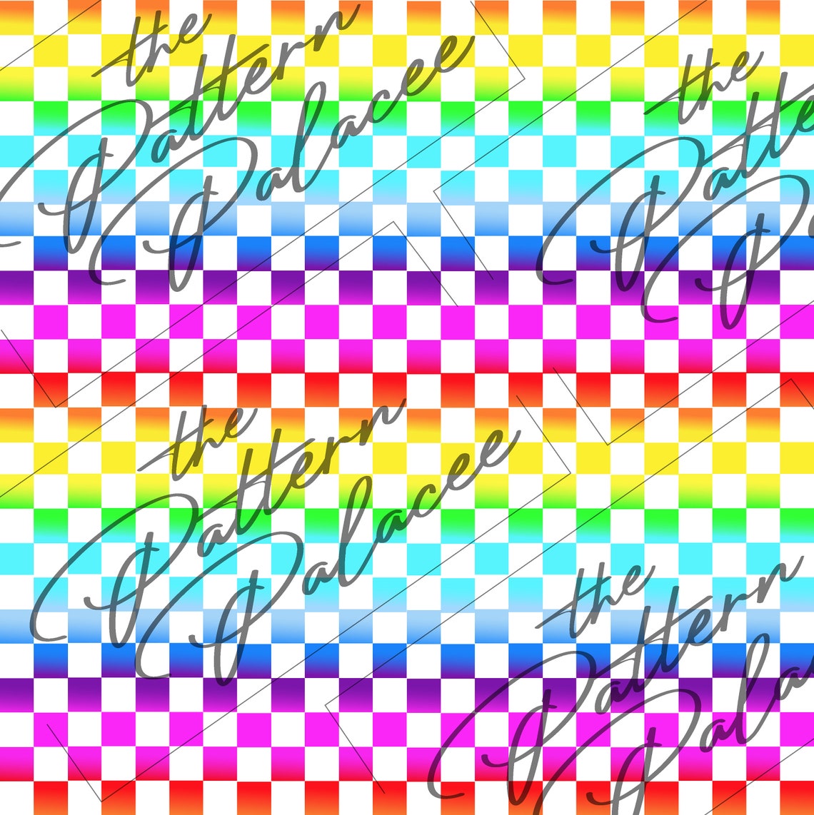 Rainbow Checkers / Seamless Pattern / Digital File / Digital - Etsy