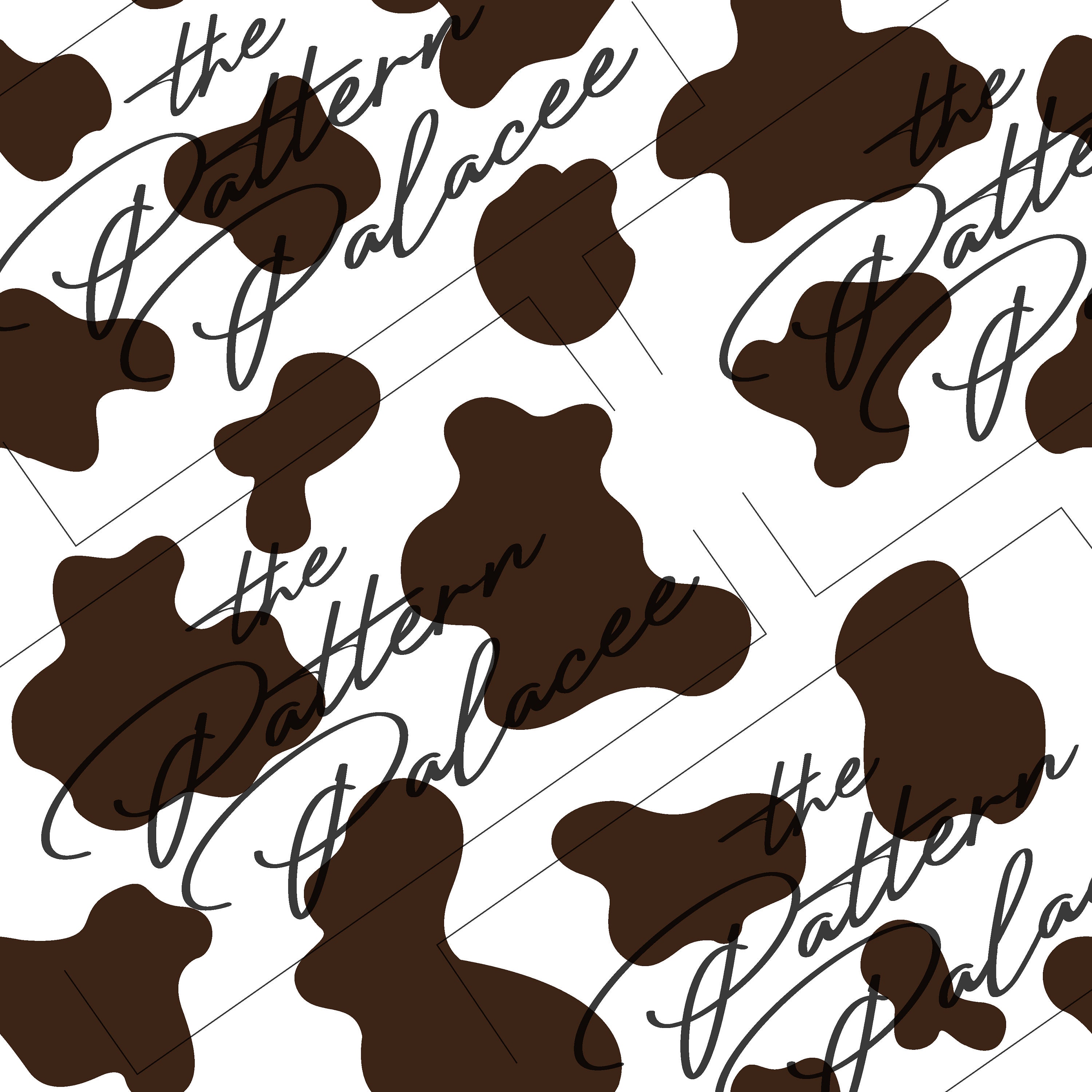 Brown Cow / Seamless Pattern / Cute Pattern / Cow Pattern / Cows / Cow ...