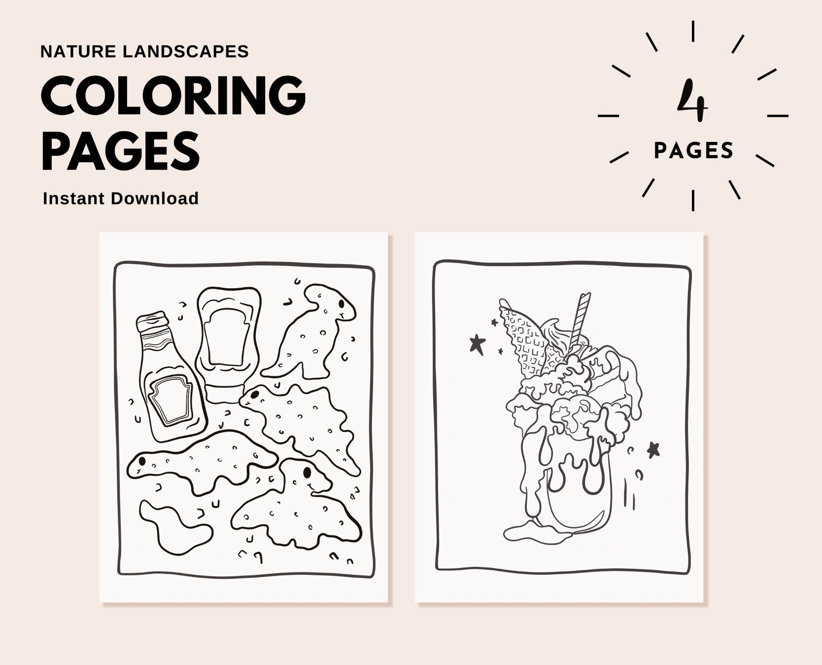 Coloring Pages 4 Snack Pack Coloring Pages Coloring for Adults Coloring ...