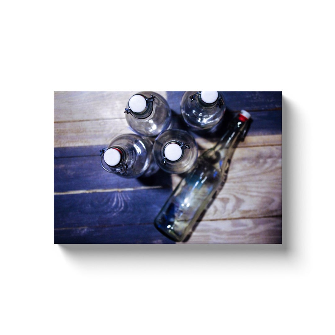 Glass Bottles (solid Face Canvas With Solid Backing) - Etsy