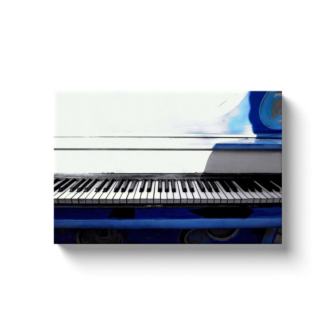 Blue Piano (solid Face Canvas With Solid Backing) - Etsy