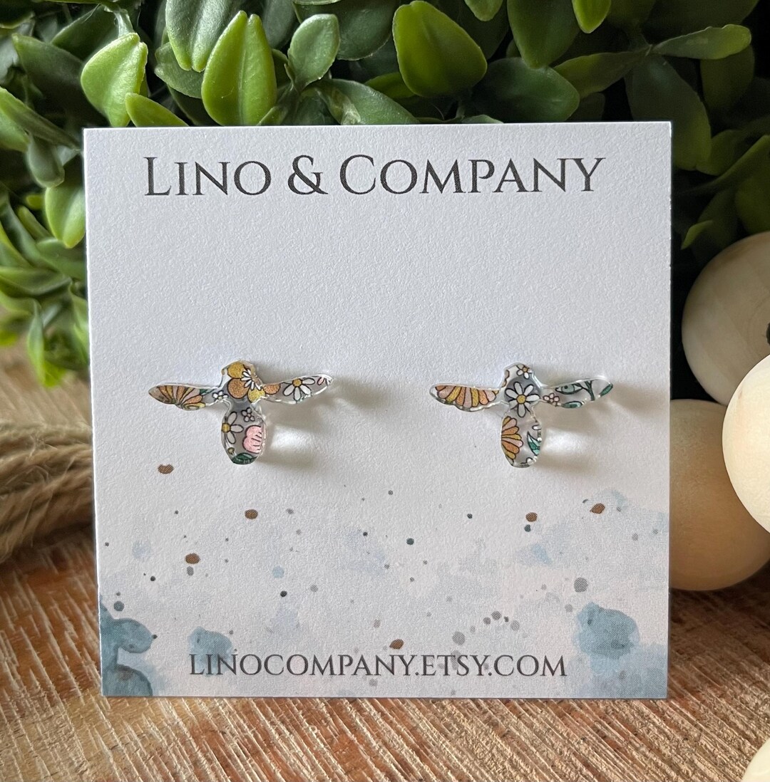 Spooky-eyed Floral Bumblebee Earrings - Etsy