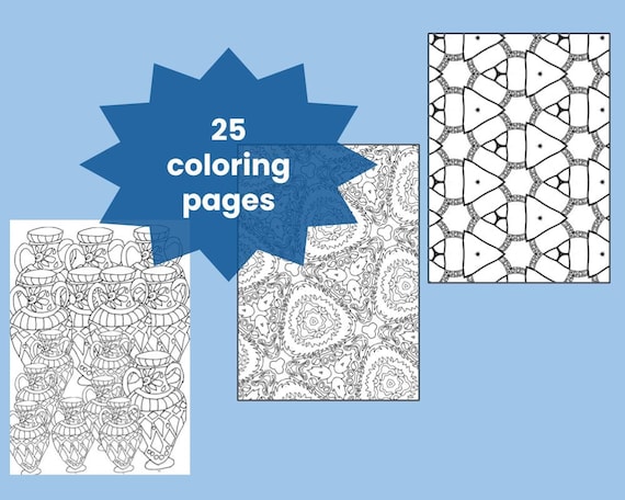 Zen Coloring Book for Adults Instant Download PDF 25 - Etsy