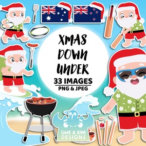 Christmas Down Under Clipart Bundle 1, Australian Christmas, New ...