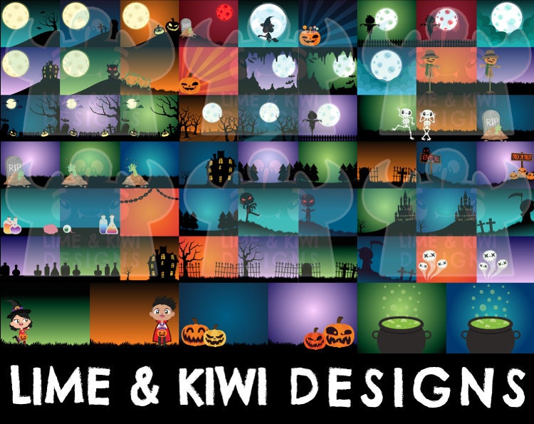 Ultimate Halloween Background Bundle Instant Download Vector - Etsy