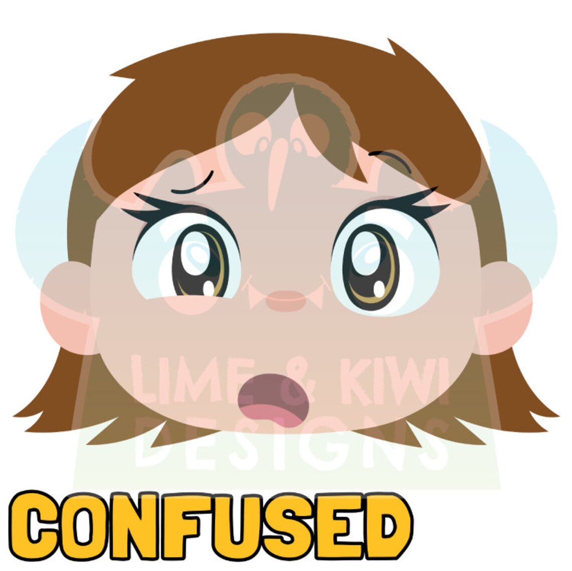 Caucasian Kids Emotions Faces Clipart Instant Download - Etsy