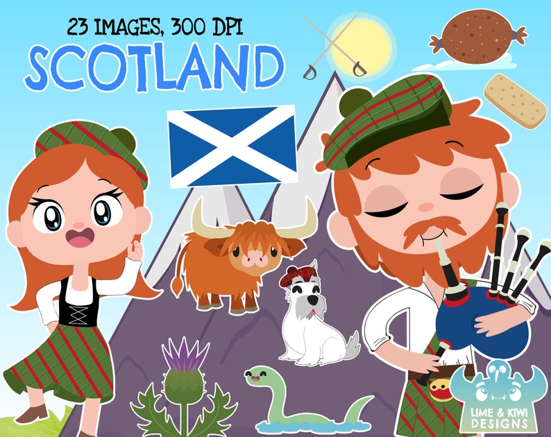 Scotland Clipart Instant Download Vector Art Commercial Use | Etsy