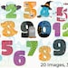 Halloween Numbers Clipart Instant Download Art Commercial - Etsy UK