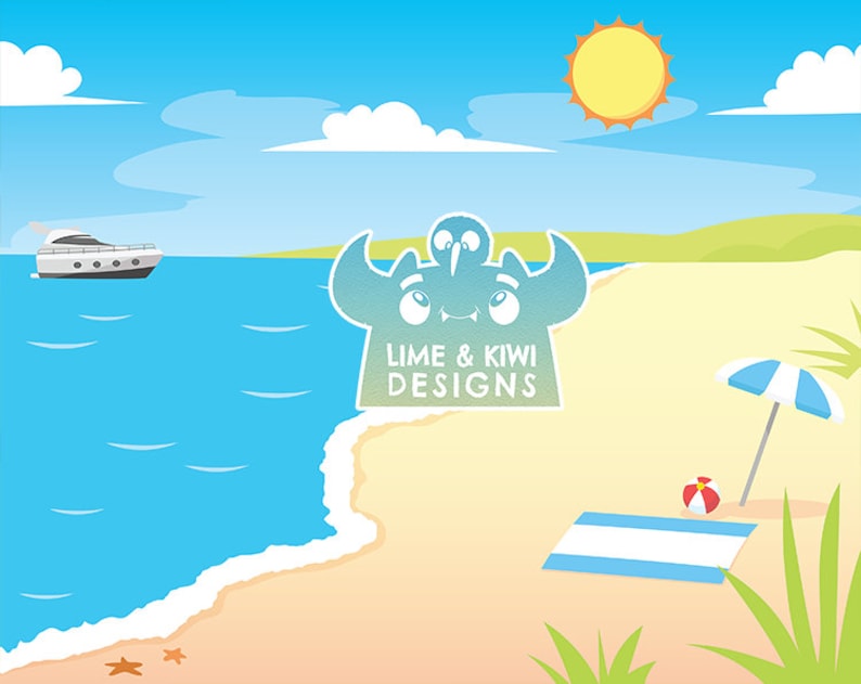 Summer Backgrounds Clipart, Black and White, Digital Stamps, Seasons ...