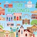 Community Buildings Clipart Bundle 1, Black and White, Digital Stamps ...