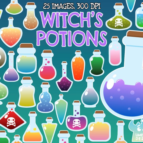 Magic Potions Clipart - Etsy