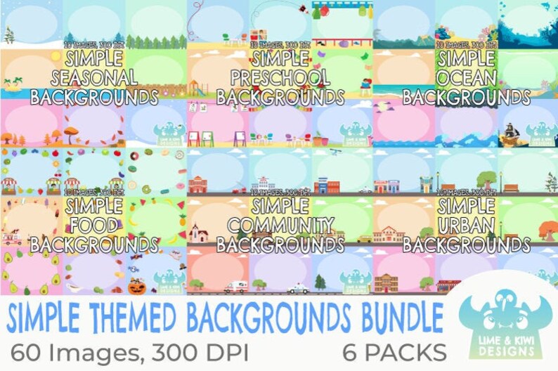 Simple Themed Background Bundle Pack 1 Frame Background - Etsy UK