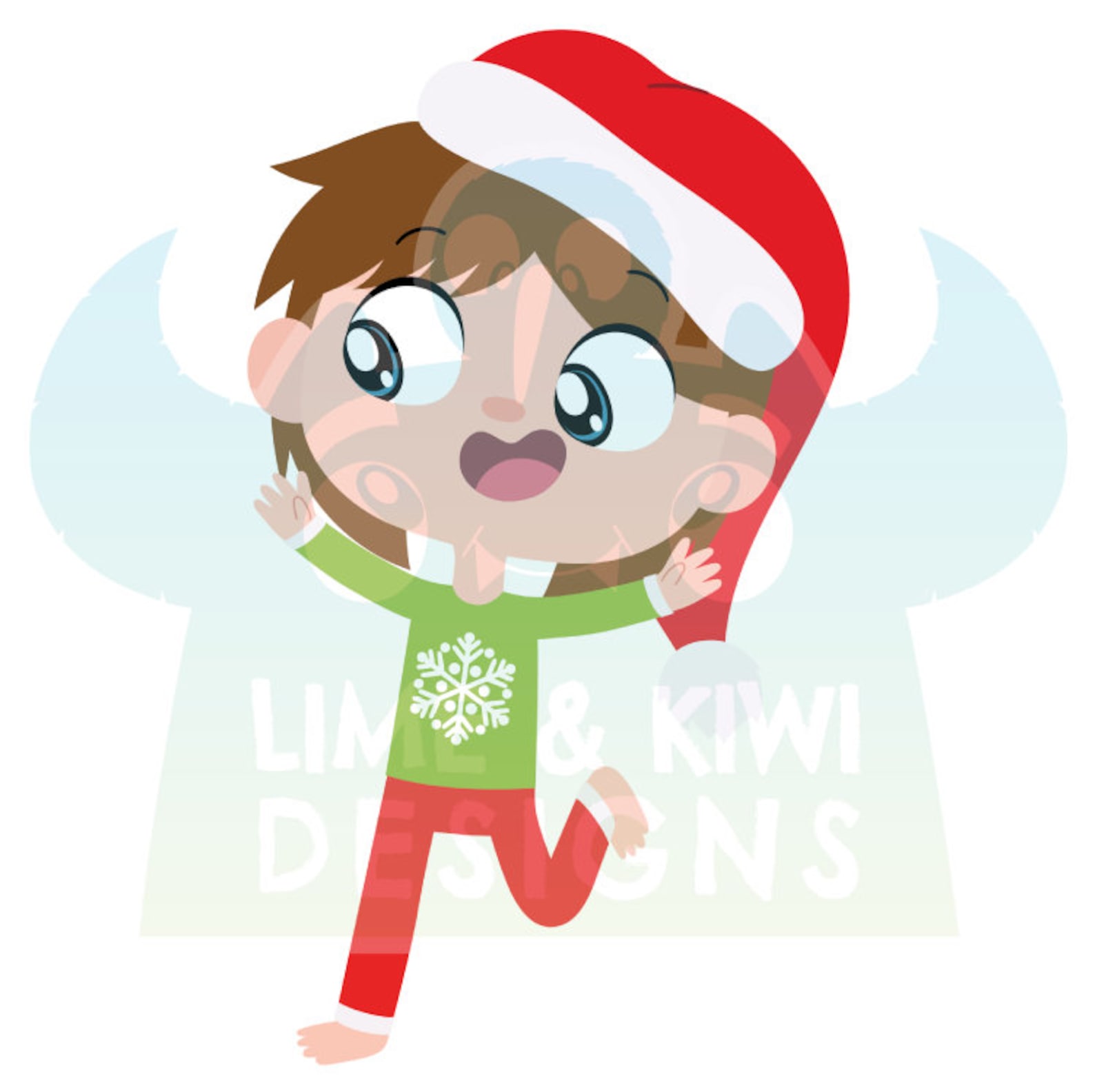 Christmas Morning Clipart, Black and White, Digital Stamps, Commercial ...