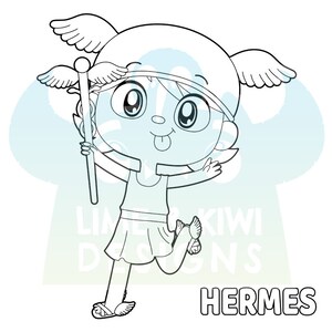 Greek Mythology Characters Males Digital Stamps, Immortal Clipart ...