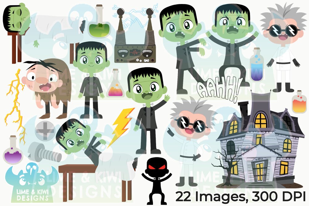 Cute Frankenstein Clipart