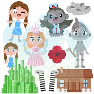 The Wizard of Oz Clipart, Instant Download, Fantasy, Dorothy Gales ...