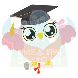 Graduation Owls Clipart Instant Download Celebration - Etsy UK