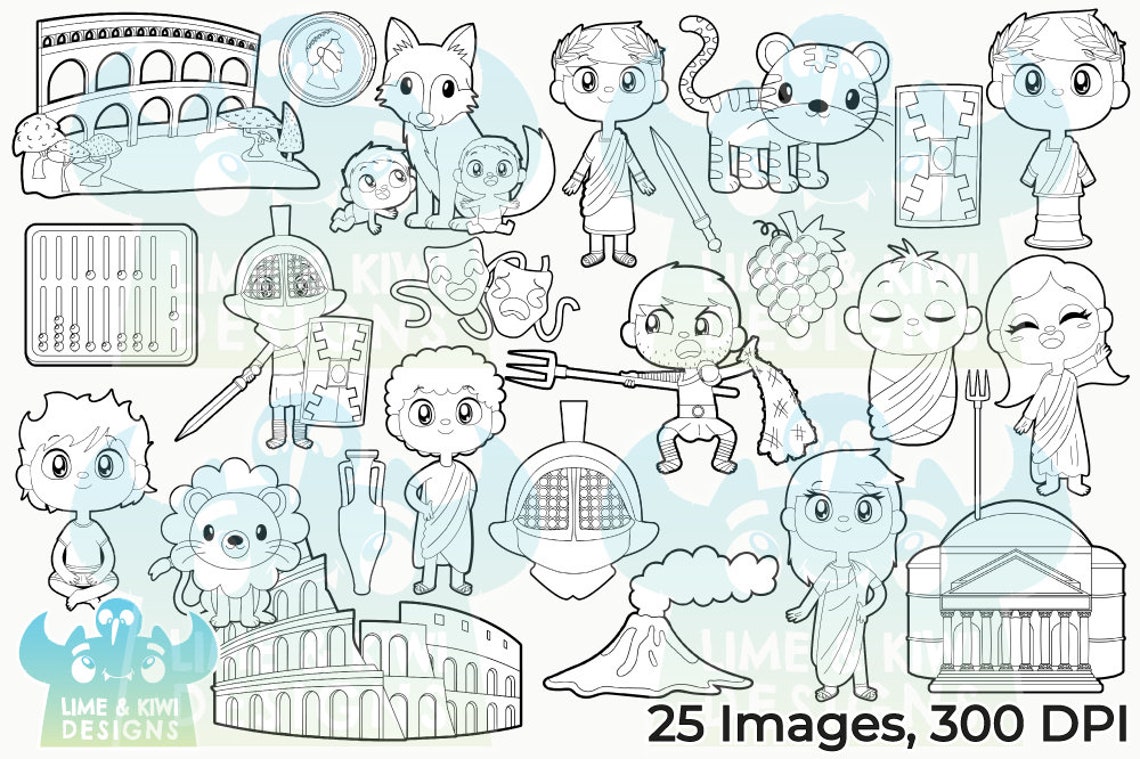 Ancient Rome Digital Stamps Instant Download Vector Art - Etsy UK