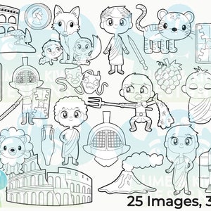 Ancient Rome Digital Stamps Instant Download Art Commercial - Etsy UK