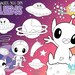Aliens Digital Stamps Instant Download Space Spaceship - Etsy UK