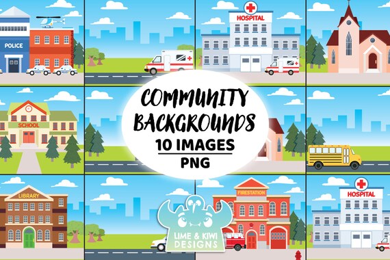 Community Buildings Clipart