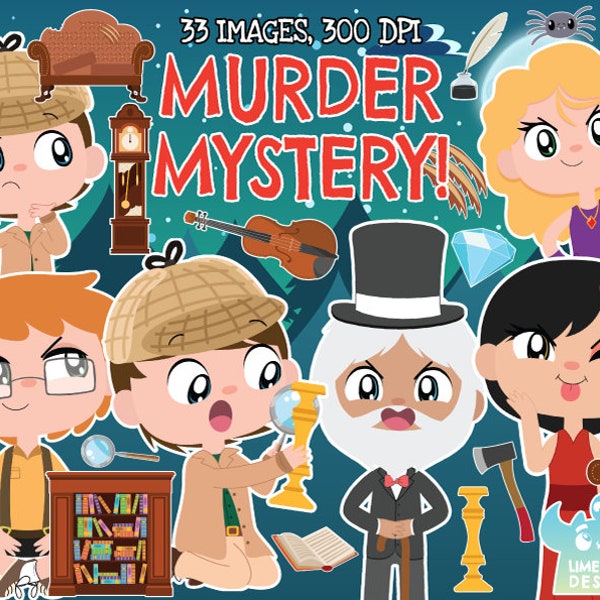 Murder Mystery Clipart - Etsy
