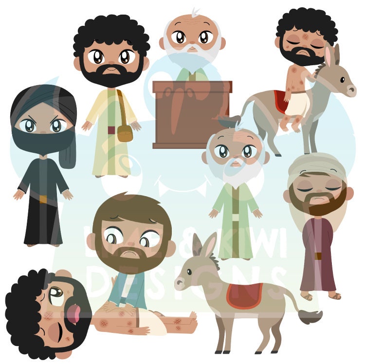 The Good Samaritan Clipart Instant Download Religious - Etsy Ireland