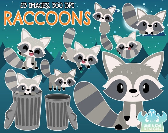 Dead Raccoon Clipart Image