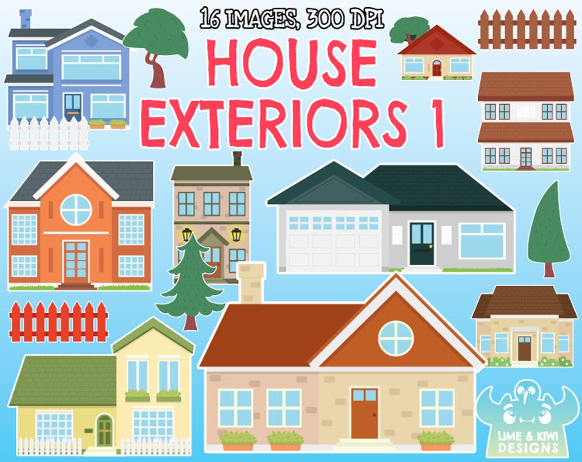 Community Buildings Clipart Bundle 1 Urban Backgrounds | Etsy UK