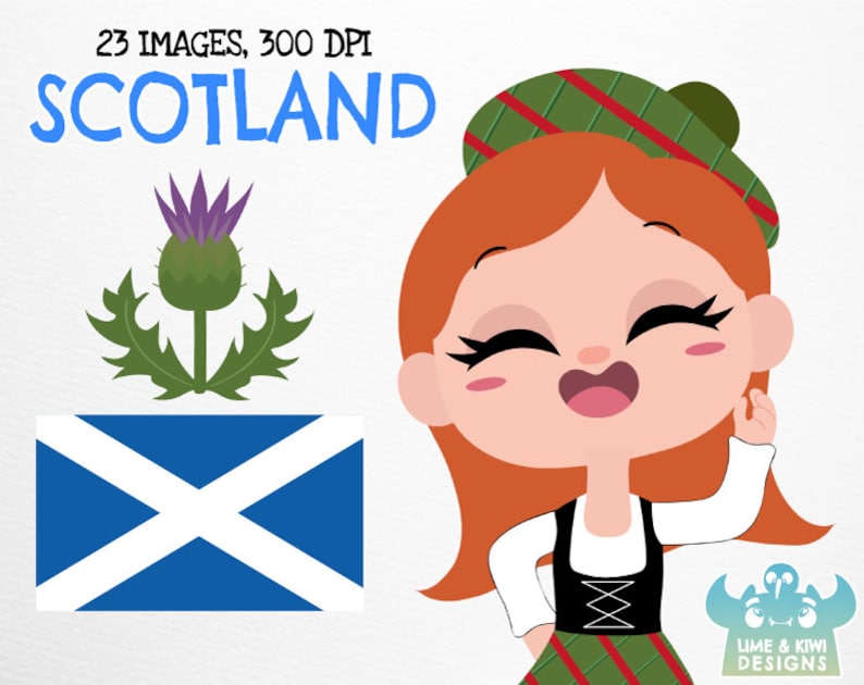 Scotland Clipart Instant Download Vector Art Commercial Use | Etsy