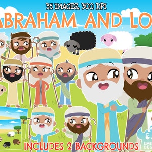 Bible Stories Clipart Bundle 3, Black and White, Digital Stamps ...