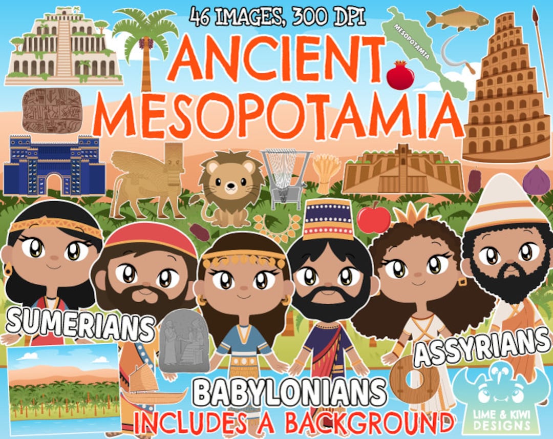 Ancient Mesopotamia Writing Materials Clipart