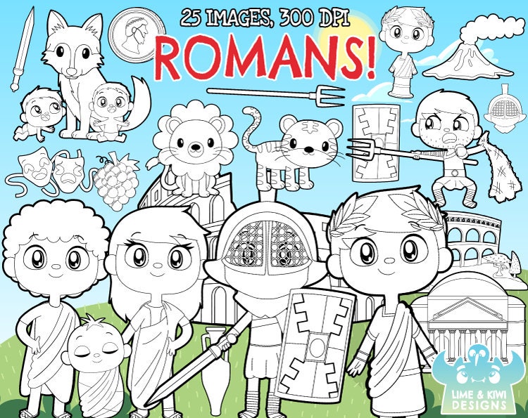 Ancient Rome Digital Stamps Instant Download Vector Art | Etsy UK