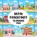 Community Buildings Clipart Bundle 1 Urban Backgrounds - Etsy UK