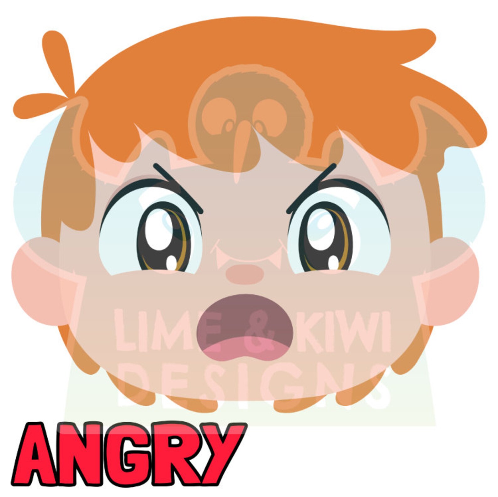 Caucasian Kids Emotions Faces Clipart Instant Download - Etsy