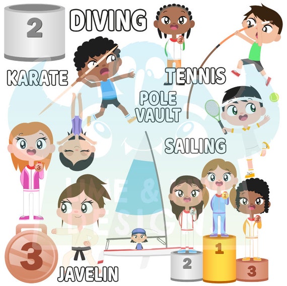 Clipart Of Olympic Kids