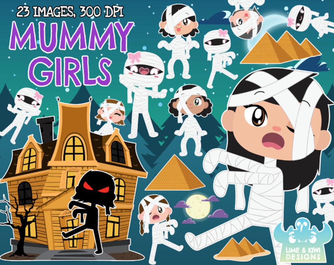 Mummy Girls Clipart, Instant Download Art, Commercial Use Clip Art ...