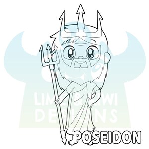 Greek Mythology Characters Males Digital Stamps, Immortal Clipart ...