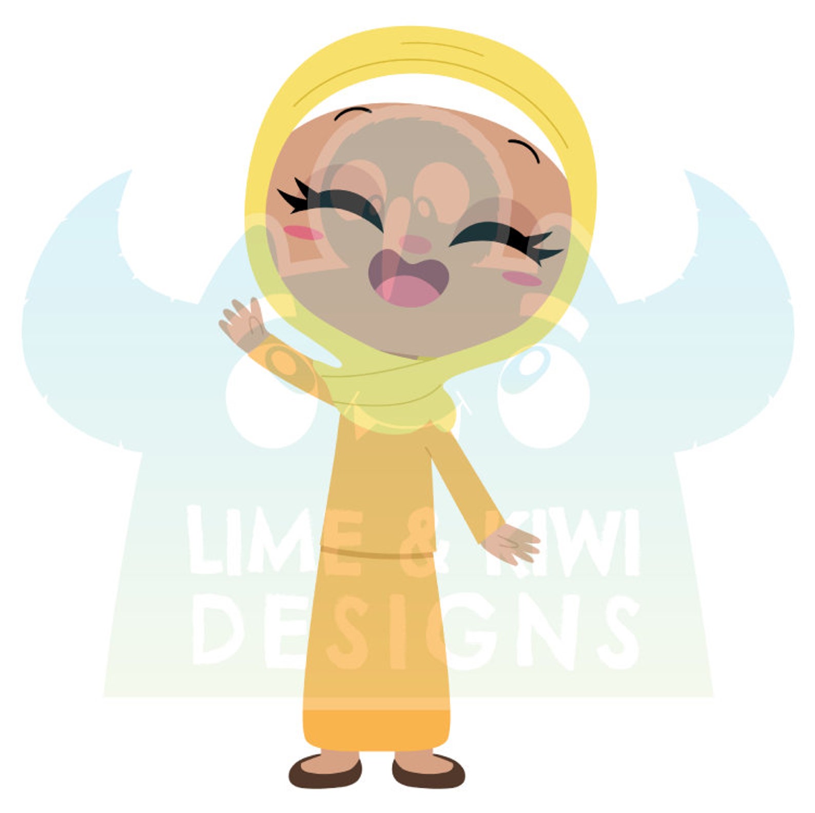 Islamic/muslim Kids Clipart, Black and White, Digital Stamps ...