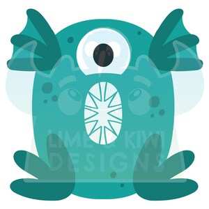 Monster Numbers Clipart, Black and White, Digital Stamps, Commercial ...