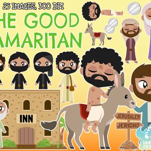 Bible Stories Clipart Bundle 3, Black and White, Digital Stamps ...