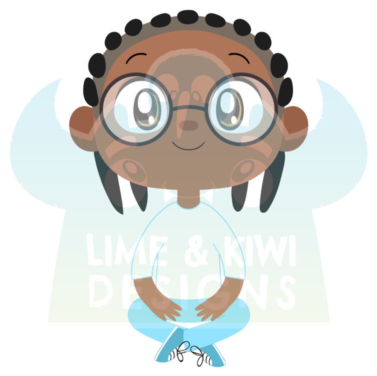 African American Kids option 2 Clipart Instant Download - Etsy