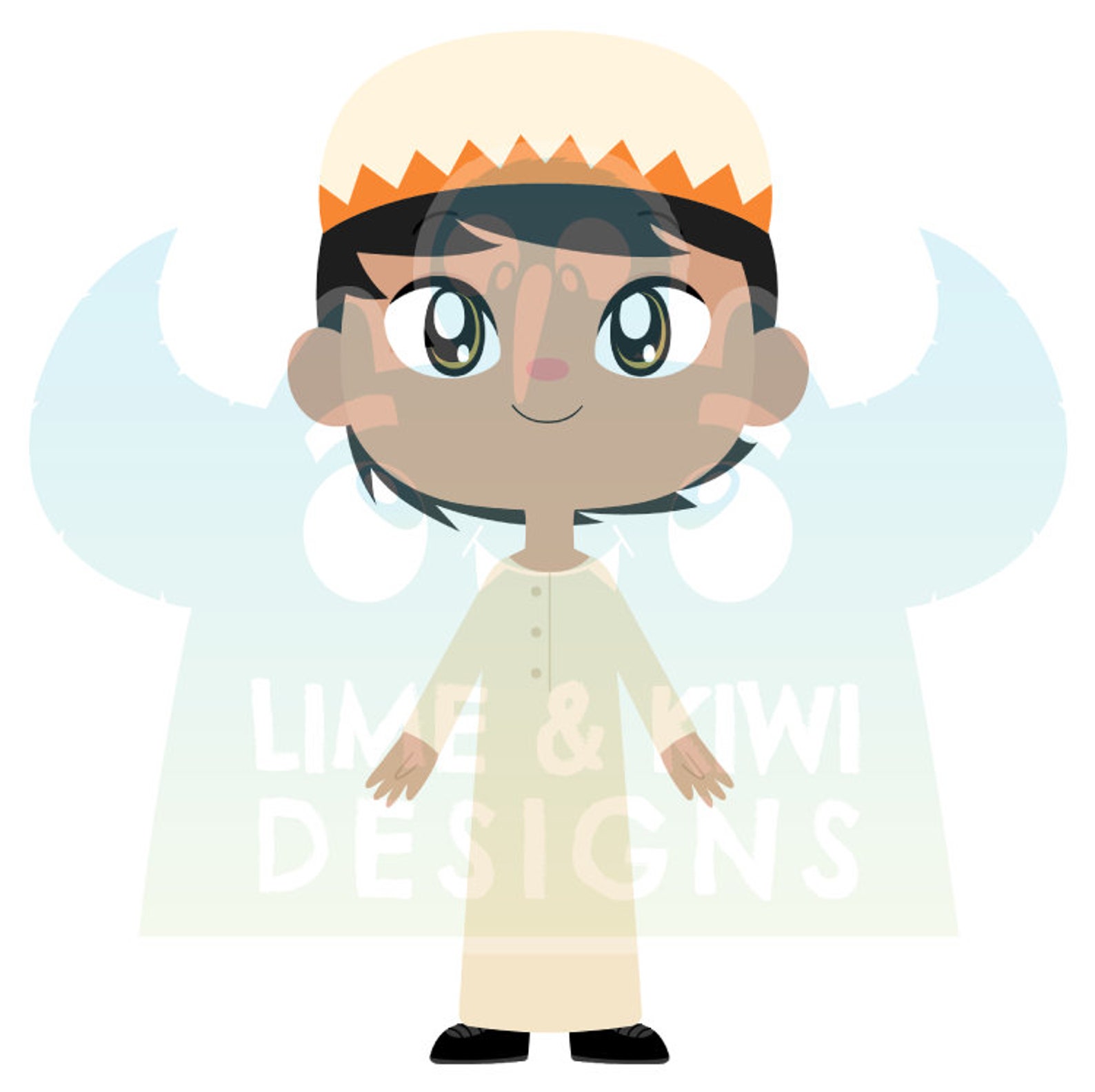 Islamic/muslim Kids Clipart, Black and White, Digital Stamps ...