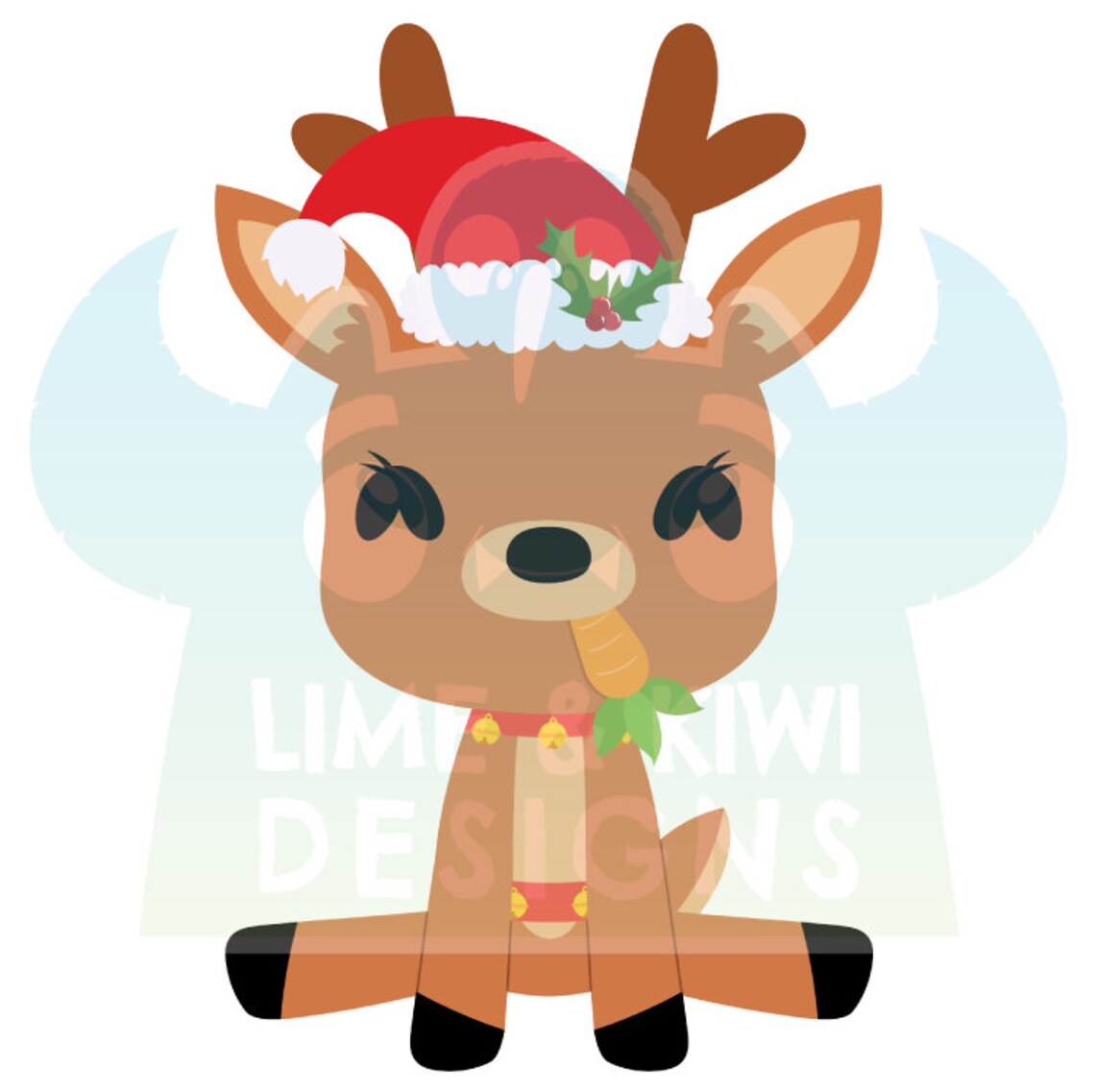 Christmas Reindeer Clipart Instant Download Vector Art - Etsy UK